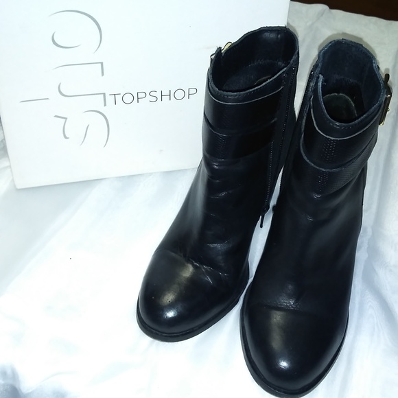 Topshop | Shoes | Topshop Black Boots Size 75 | Poshmark